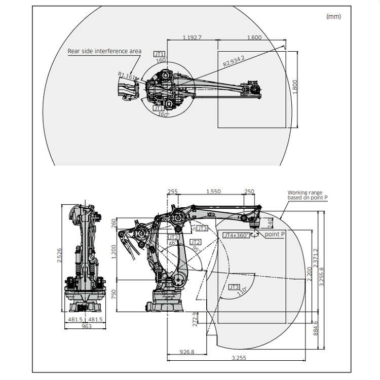 Kawasaki Robot CP180 6 Axis Robot Arm 180KG Payload 3255mm Reach Pick ... Kawasaki Robot CP180 6 Axis Robot Arm 180KG Payload 3255mm Reach Pick ...