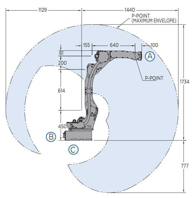 Yaskawa Industrial Robot 6 Axis Arc Welding Robot Arm Mig Welding Torch