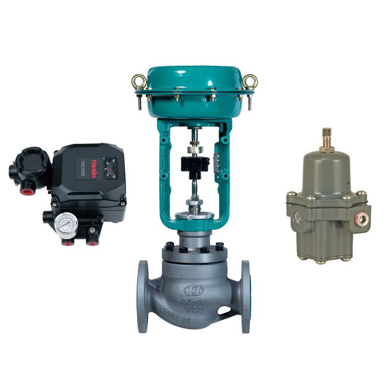 Chinese Valve With Tissin TS700 Positioner And Fisher 67CFR Pressure ...
