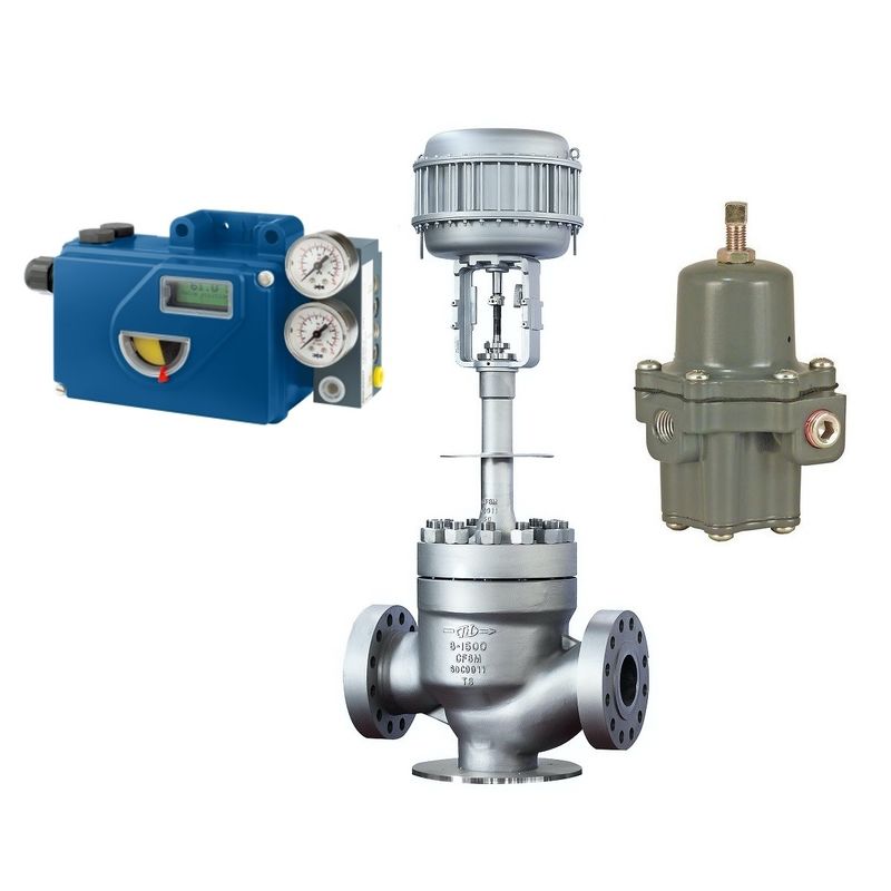 Foxboro SRD991 Valve Positioner With Fisher 67CFR Filter Regulator And ...