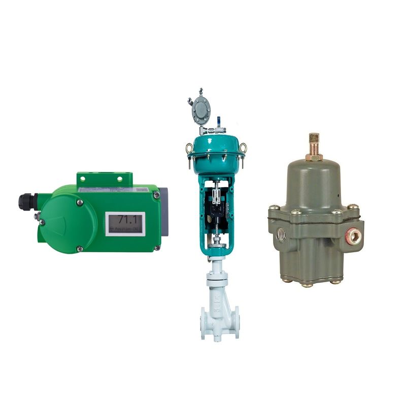 Flow Control Valve With Fisher 67CFR Filter Regulator And Foxboro ...