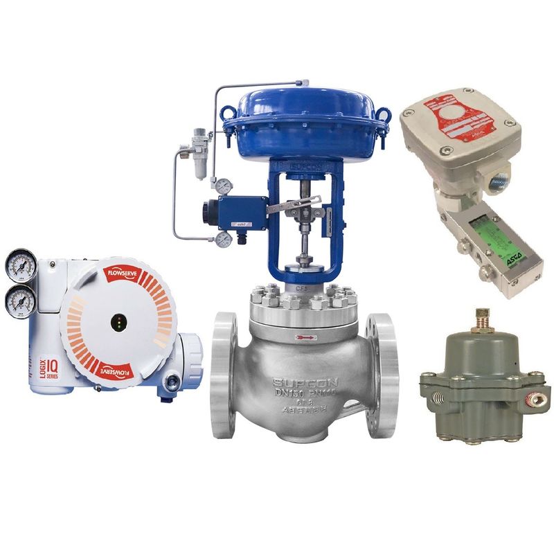 Pneumatic Control Valve With high-precision Flowserve Positioner USA ...