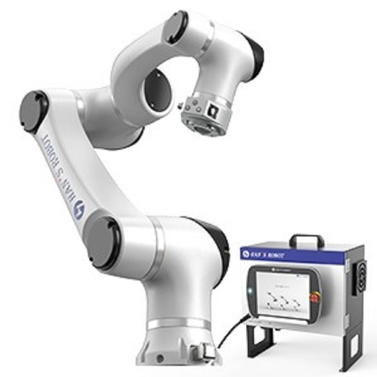 Hans E5 With 5kg Payload As Collaborative Robot With Cngbs Robot Gripper For Loading And Unloading