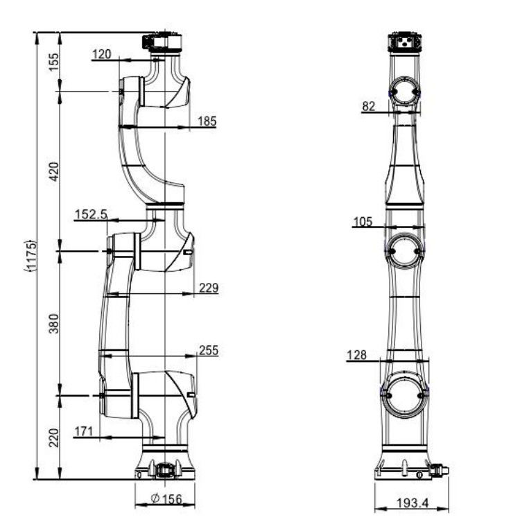 Elfin 5 With 5KG Payload 800MM Reach And Robotic Arm Cobot As ...
