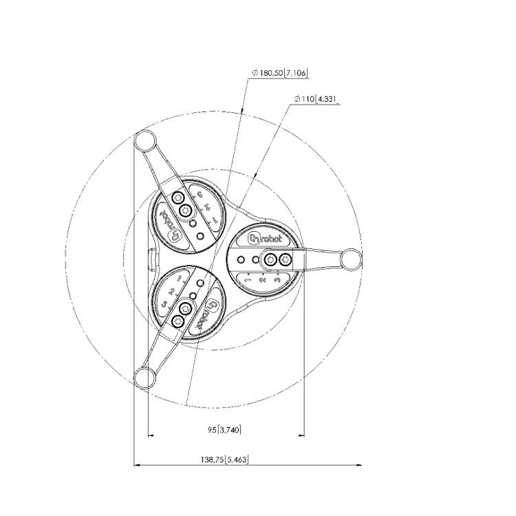 Large Stroke 3 Finger Gripper With 15KG Payload Work With Cobot And 6 ...
