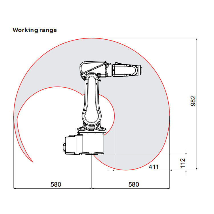 ABB IRB120 With 6 Axis Robot Arm With Payload 3kg Reach 580mm For Pick ...