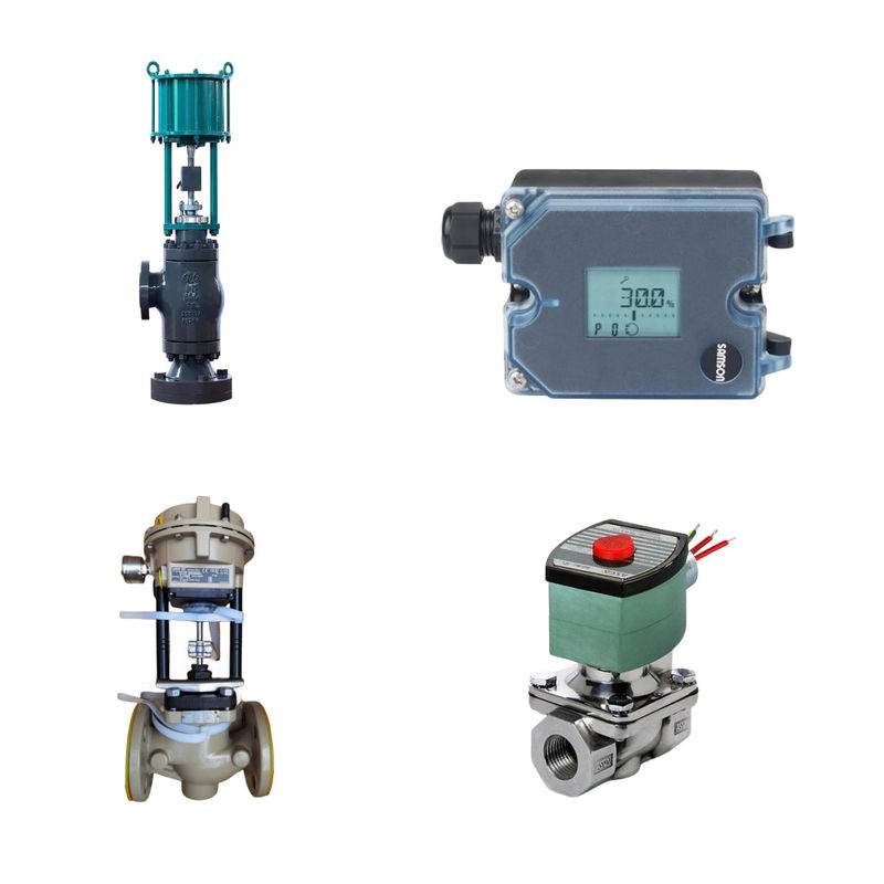 Samson 3372 Electropneumatic actuator with Samson 3725 Electropneumatic Positioner And ASCO ...