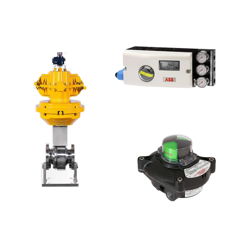 Pneumatic Control Valve With ABB TZIDC-200 Positioner And Rotork Limit ...