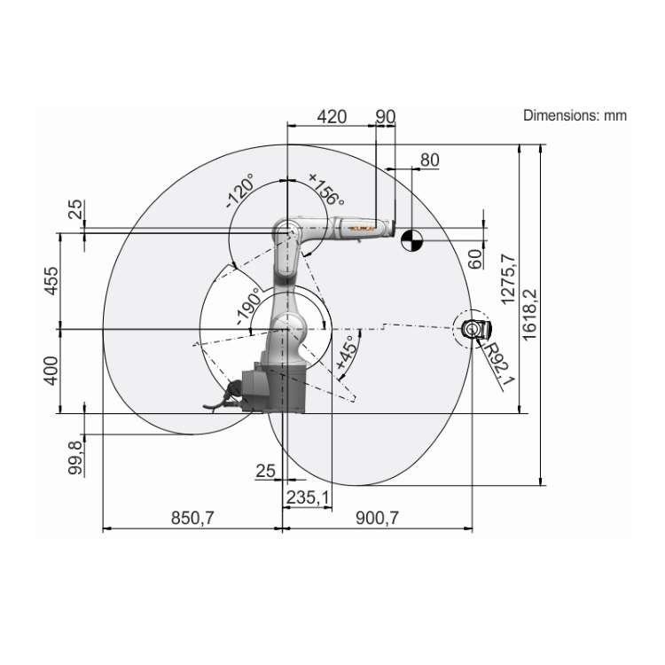 7 Axis Kuka Robotic Arm LBR Iiwa 7 R800 With CNGBS Robot Gripper For ...