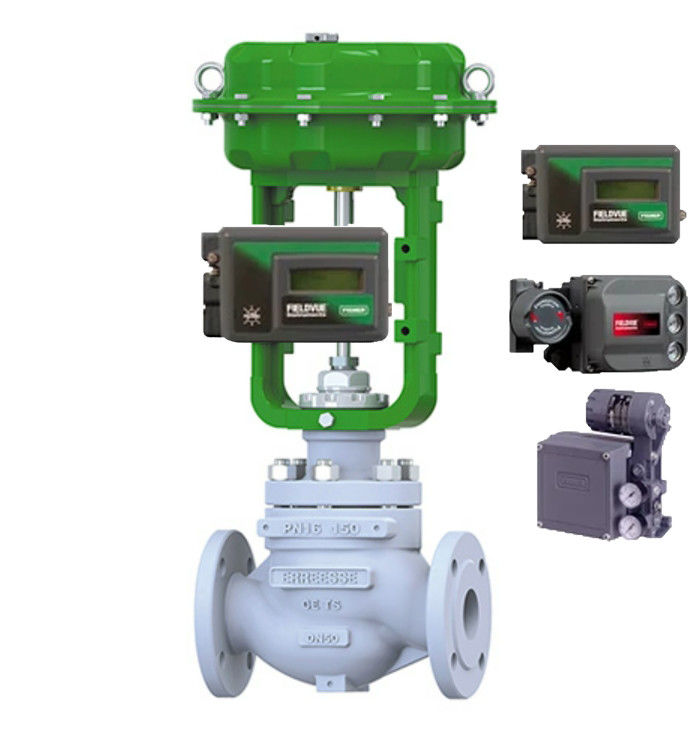 Pneumatic Control Valve With Burkert Solenoid Valve And DVC6200 DVC2000 ...