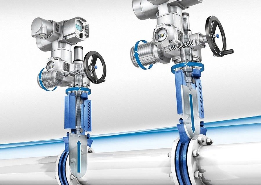 Chinese Knife Gate Valve With Auma SA SAR Electric Vavle Actuator For ...