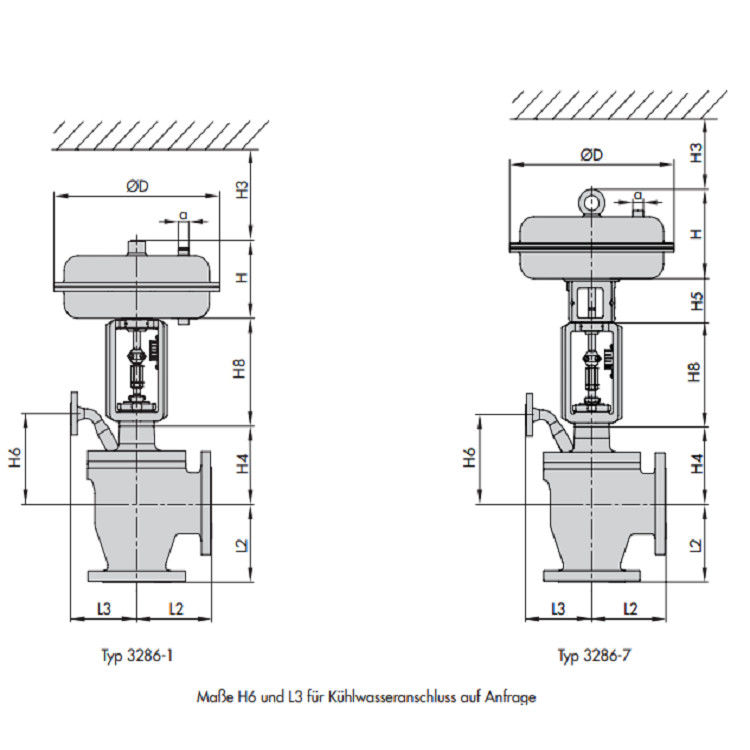 High Performance Pneumatic Steam Control Valve DN 50 - DN 300 Valve Size