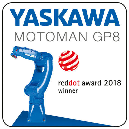 1.0KVA 727mm 8kg Payload Yaskawa 6 Axis Robot Arm
