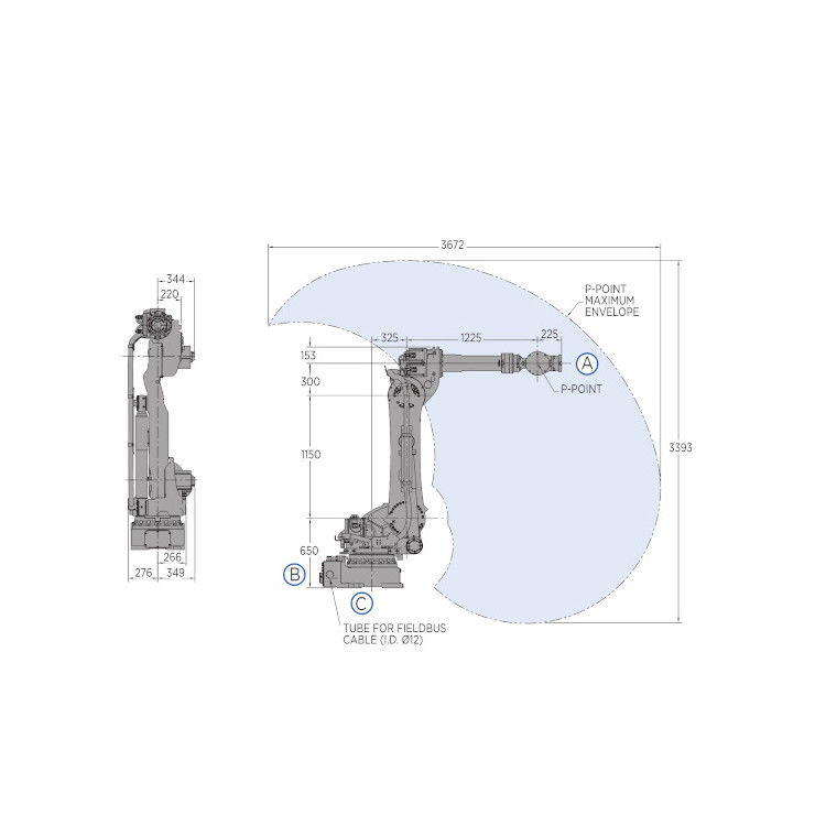 Handling Robot Of MOTOMAN GP180 With 180KG Payload Industrial Robot For ...