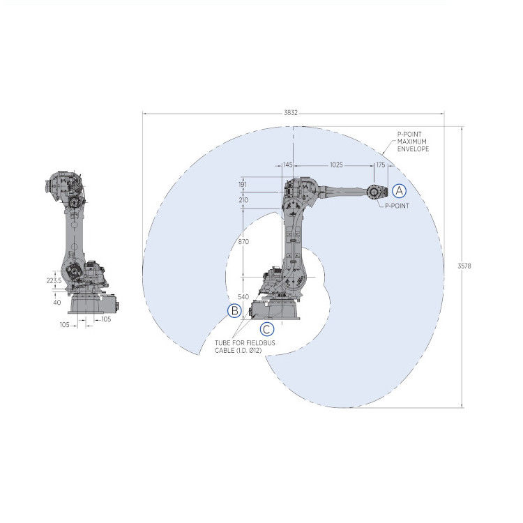 Industrial Robotic Arm Of Motoman GP50 With Arc Welder And 50KG Payload ...