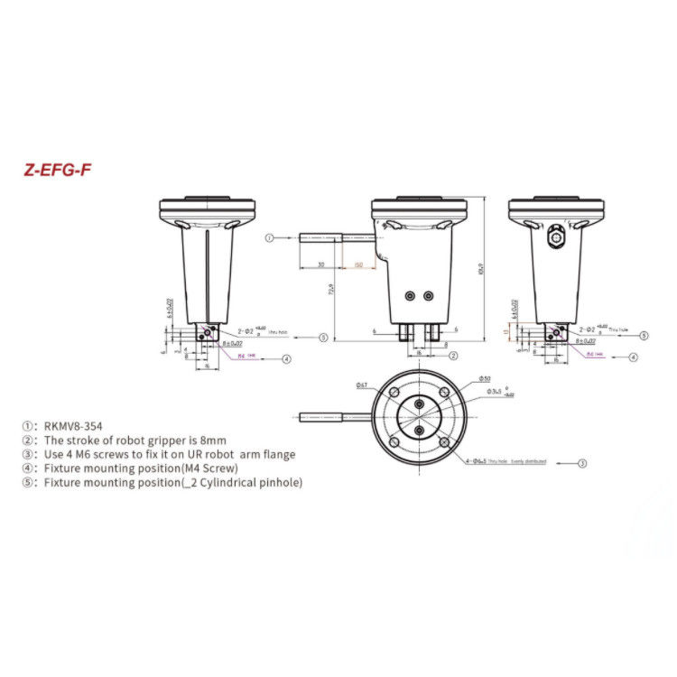 Gripper Hitbot Z-EFG-F 6 Axis Industrial Robotic Arm Automatic Coffee ...