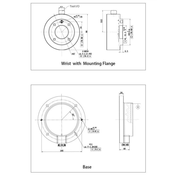 AUBO Largest Collaborative Robot Of AUBO I16 With 16KG Payload Manipulator For Dispensing And ...