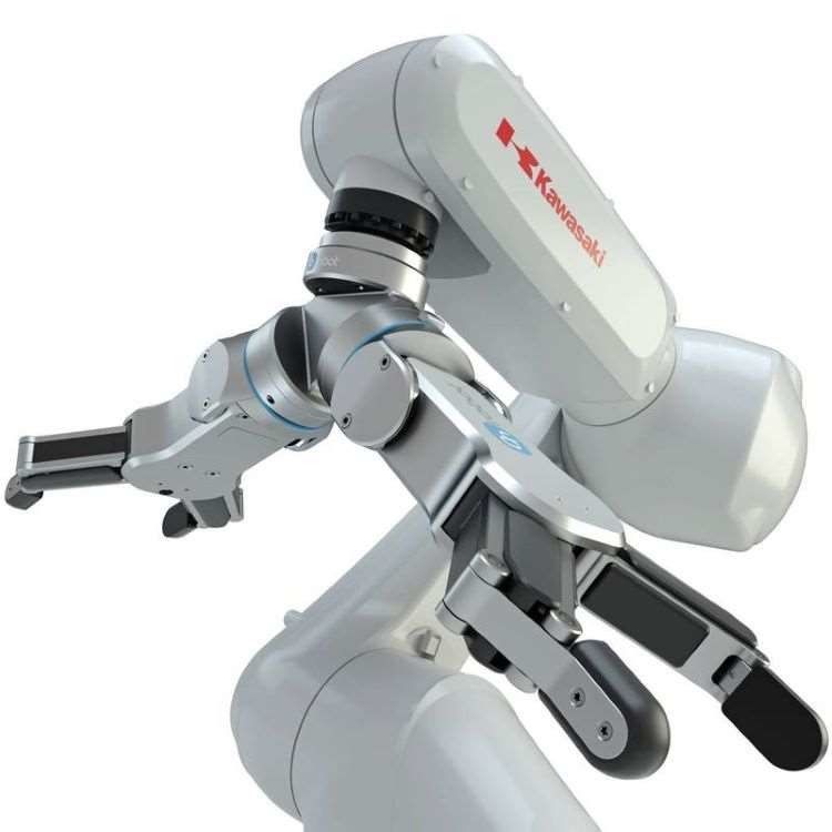 Collaborative Robotic Arm With Flexible Gripper 2 Finger RG6 As Robot Gripper