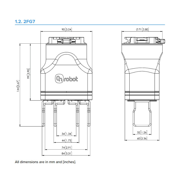 2fg7 Parallel Gripper With 11kg Payload Used With Robotic Arm Of Cobot