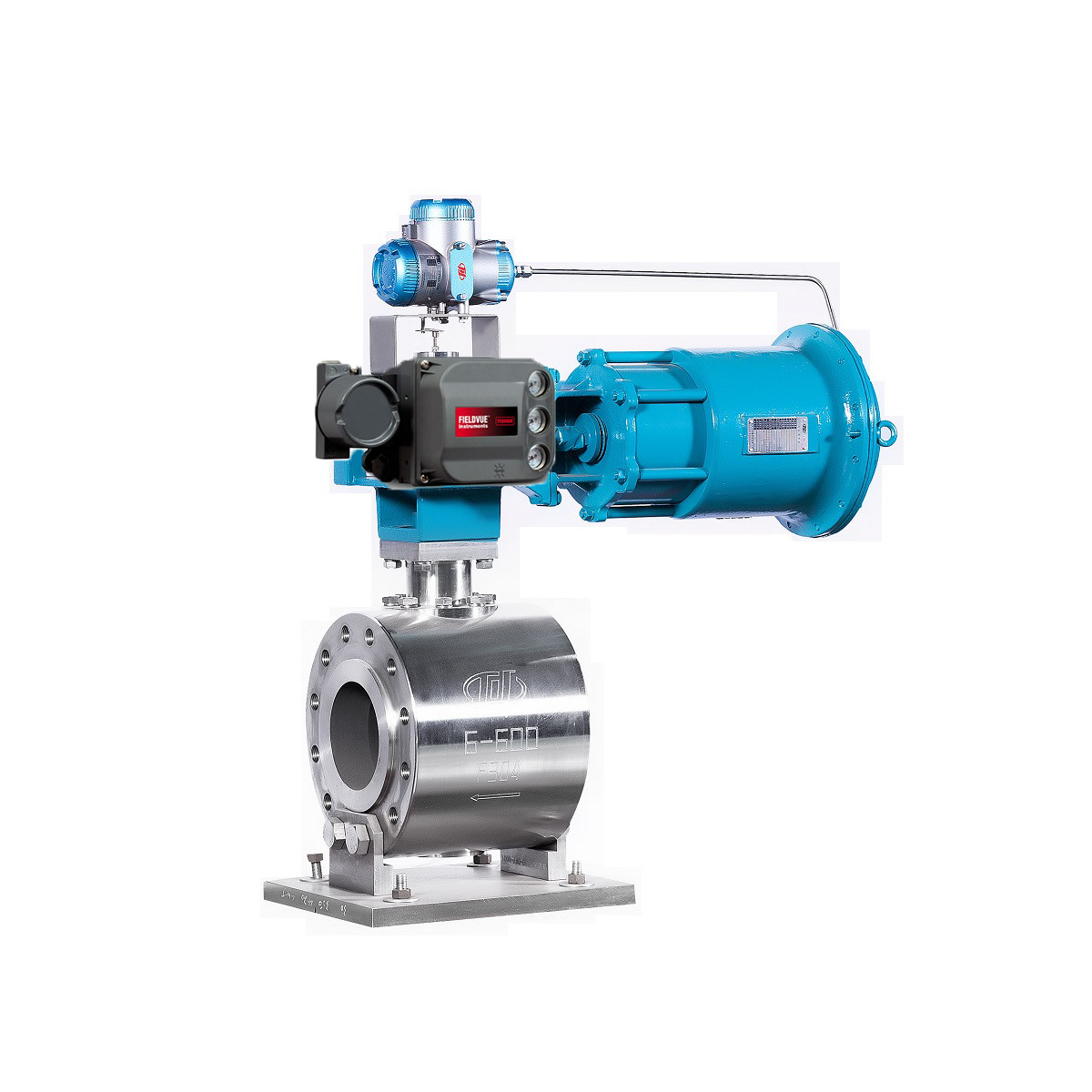 Rotary Control Valve With Fisher DVC6200 Valve Positioner Fisher 67CFR ...