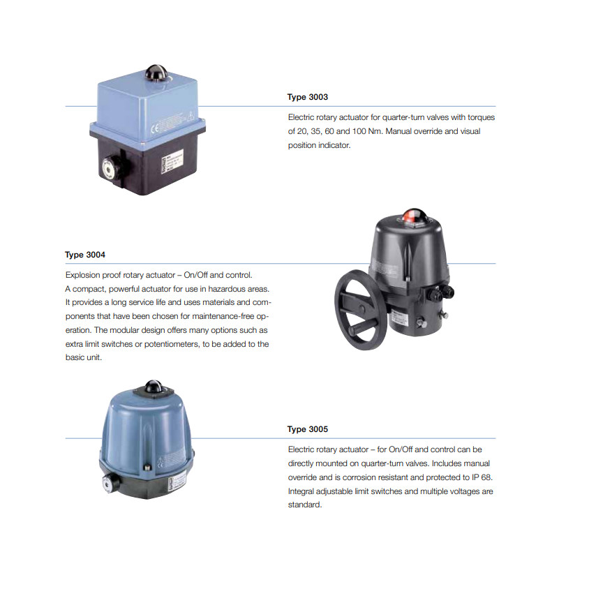 Burkert Pneumatic Actuator Type 3004 20 To 100Nm Electric Rotary