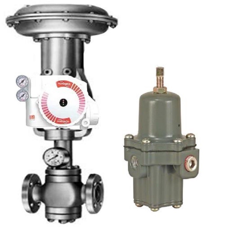 White And Red Pneumatic Control Valve With Flowserve Positioner UAS ...