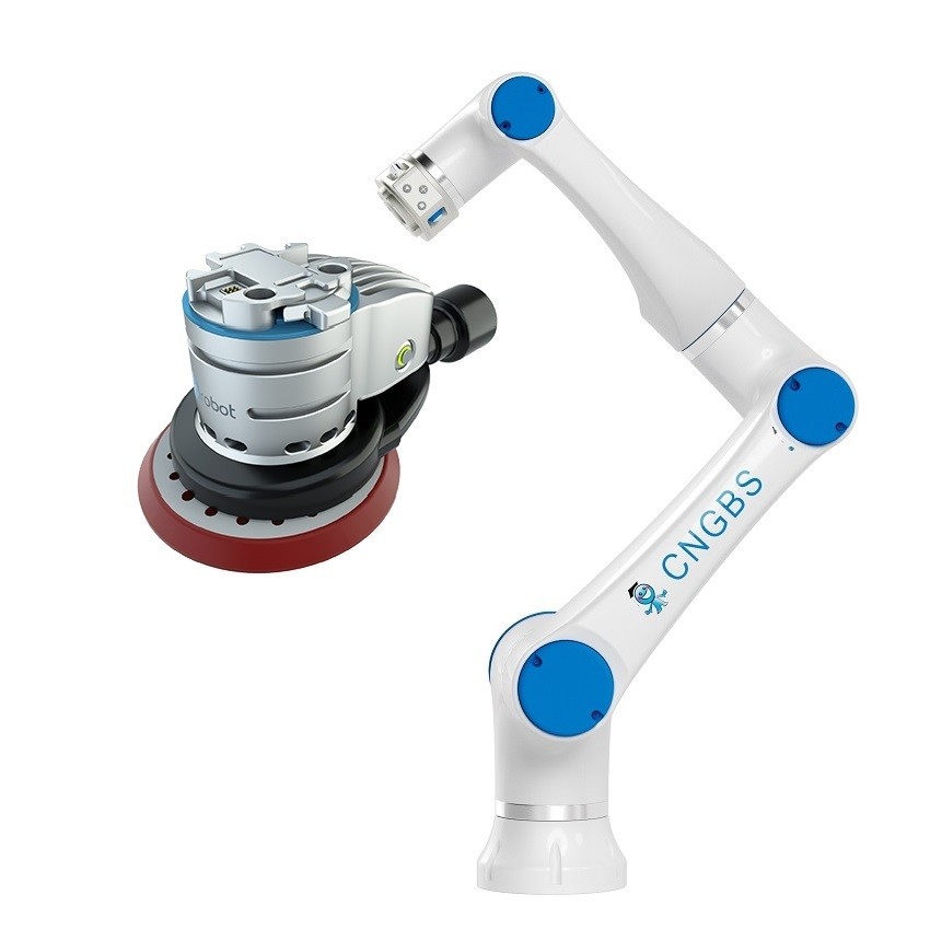 6 Axis CNGBS 3kg Payload Cobot Robot Arm With Onrobot Sander Flexible For Grinding Robot