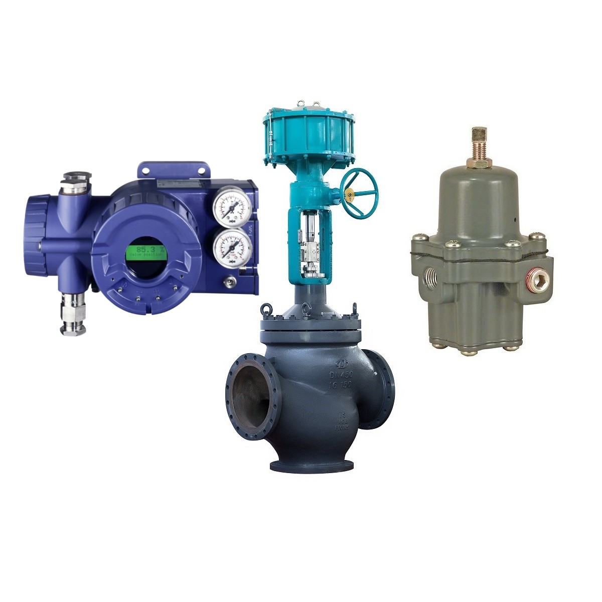 Foxboro SRD960 Valve Positioner With Fisher 67CFR Filter Regulator And Flow Control Valve