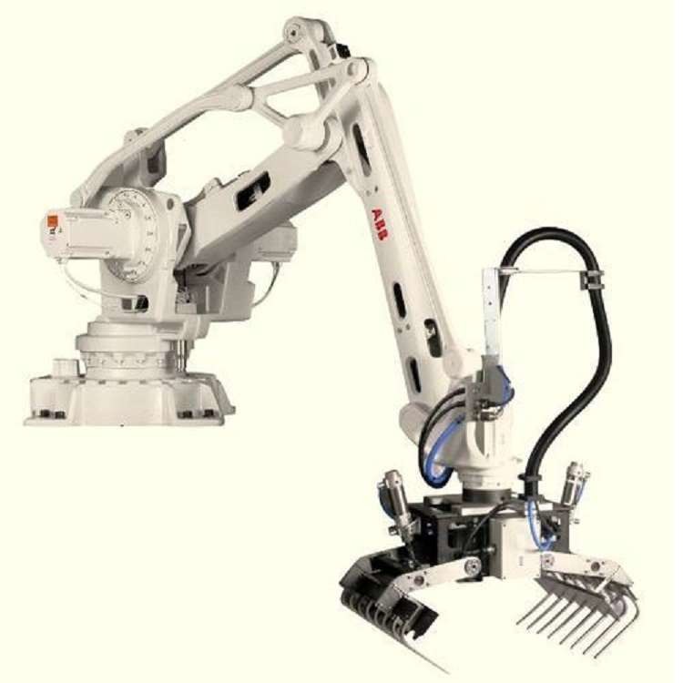 Robotic Arm 4 Axis ABB IRB 460-110/2.4 With CNGBS Robot Gripper For ...