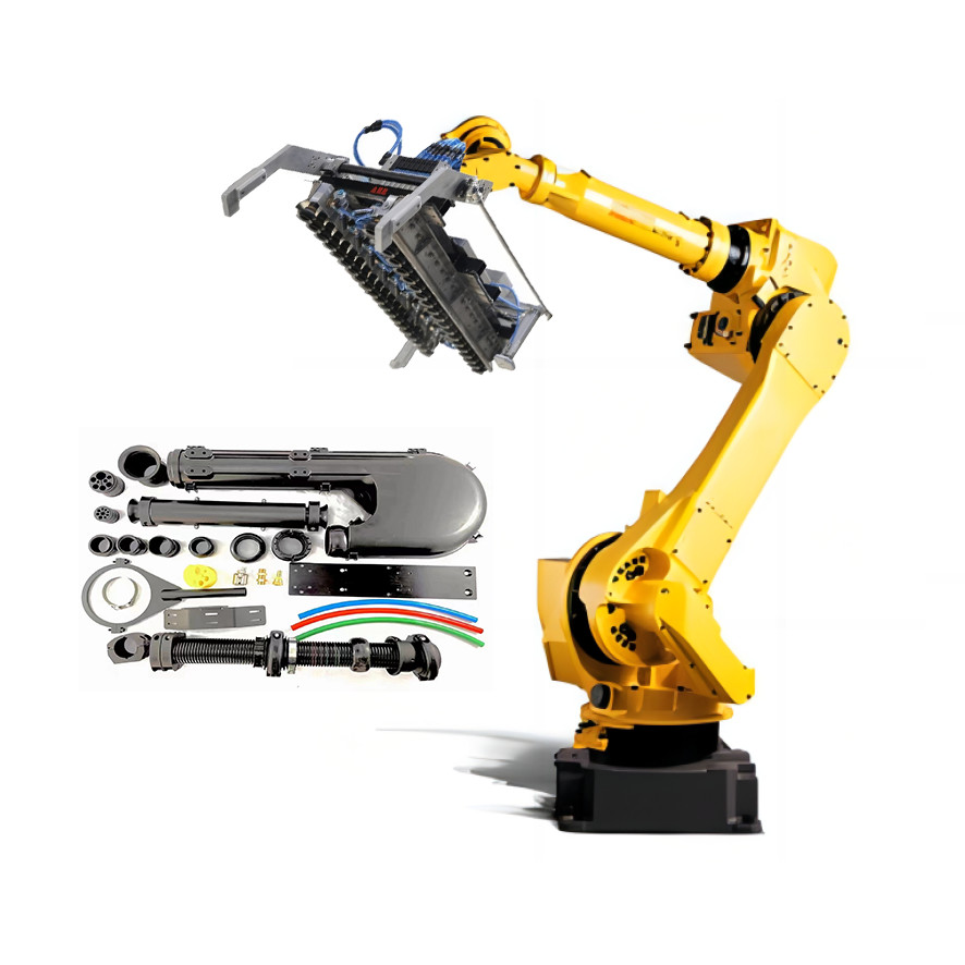 Industrial 6 Axis Fanuc Robot Arm M-710iC With Big Payload Gripper And ...