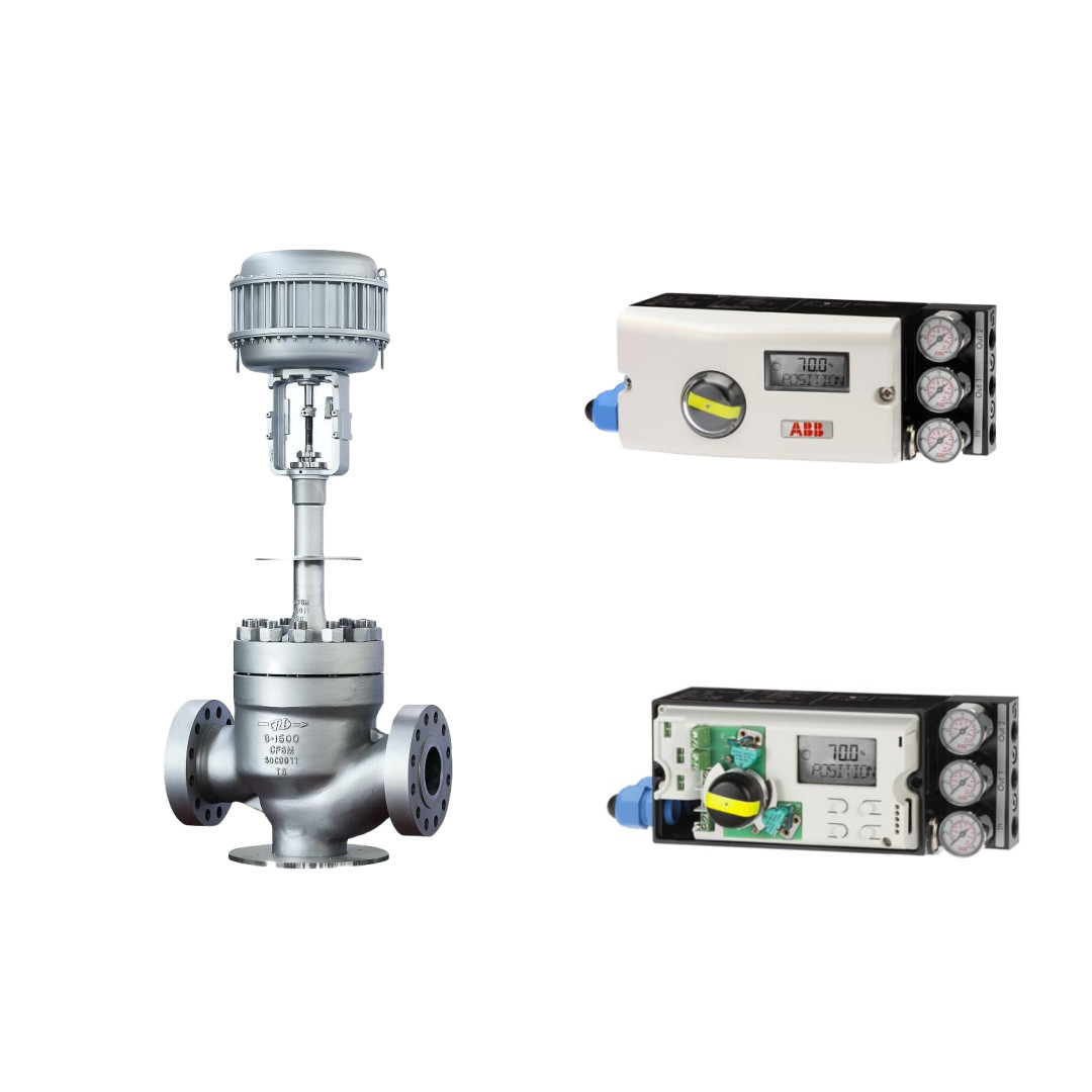 Pneumatic Control Valve With ABB TZIDC-200 Positioner And EMERSON ...