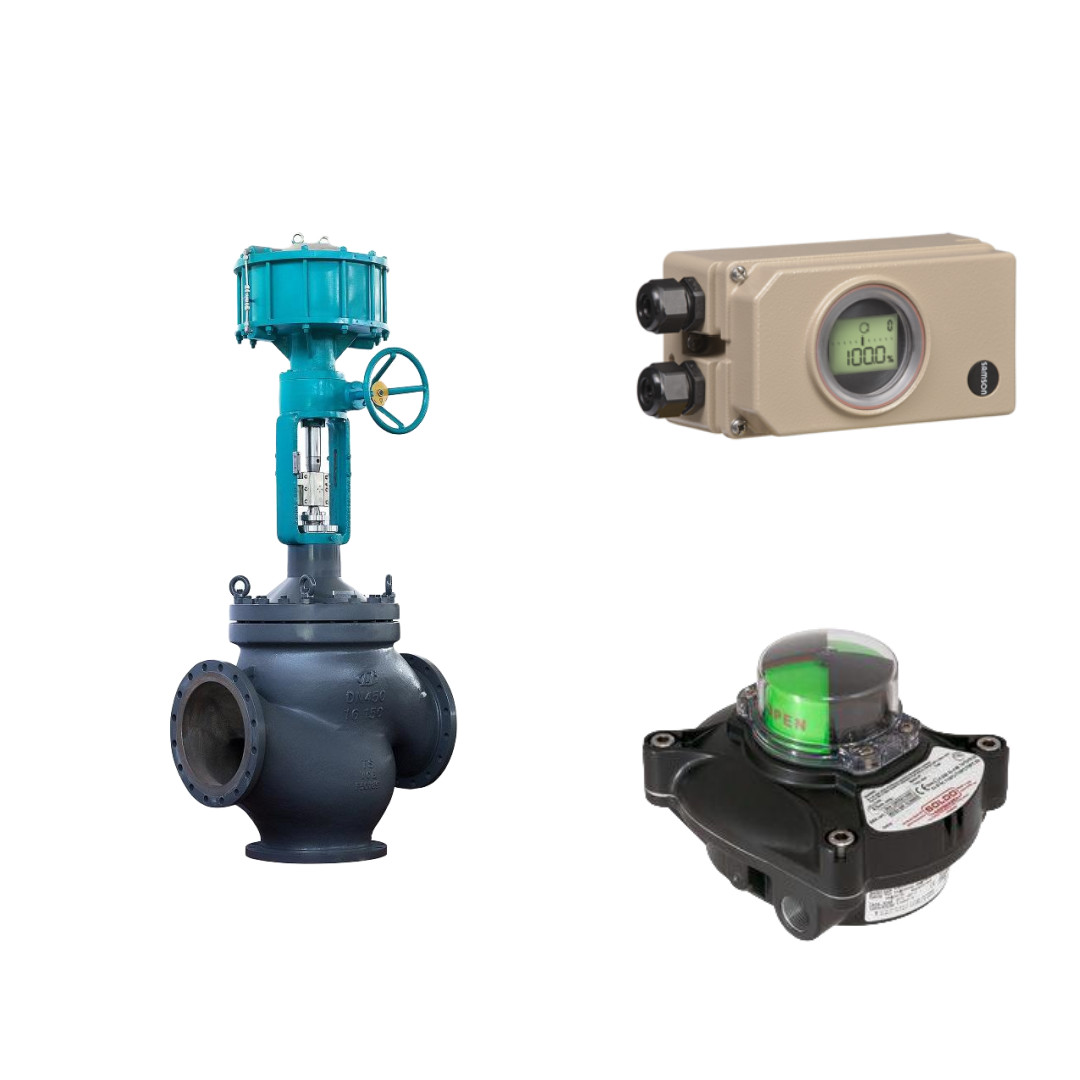 Pneumatic Control Actuator And Samson Smart Valve Positioner 3730-3 For ...