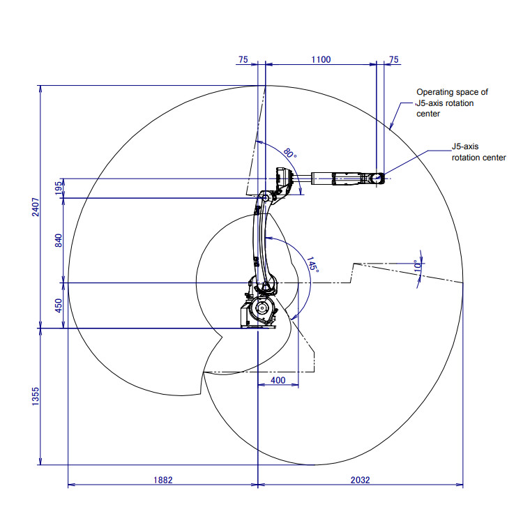 M-10iD/8L Fanuc Robot Arm With 2032MM Reach Of 6 Axis Robot Arm With ...
