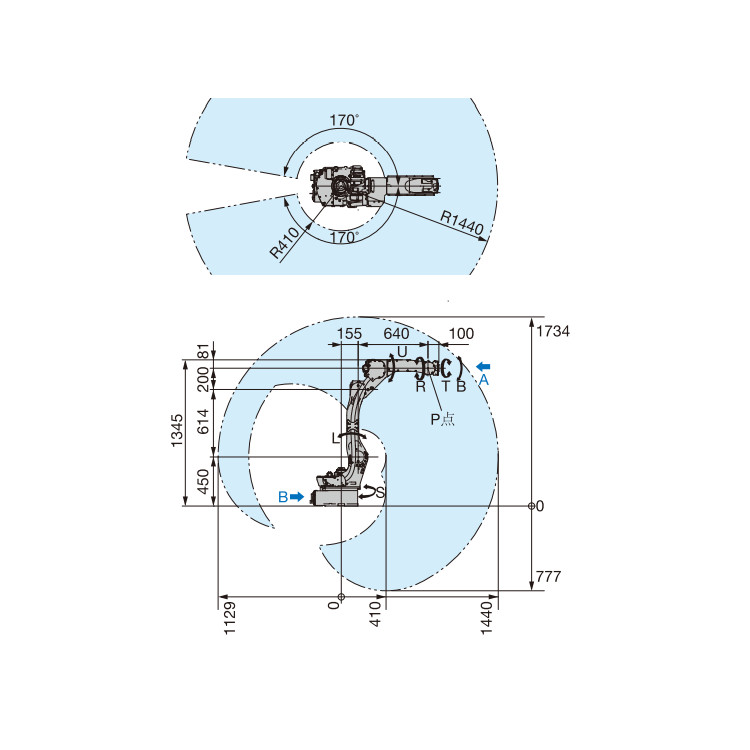 GP12 Industrial Yaskawa Robot Arm With 12KG Payload As 6 Axis Robot Arm ...