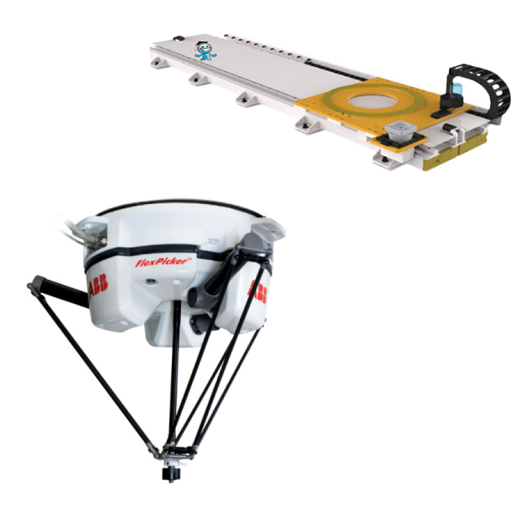 ABB 4 Axis Robot Arm IRB 360-1 With CNGBS Guide Rail As Assembly ...