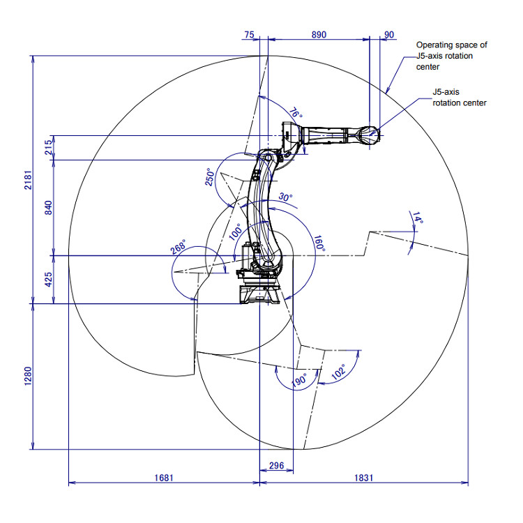 FANUC Robot Of 6 Axis Industrial Robot M-20iD/25 With CNGBS Welding ...