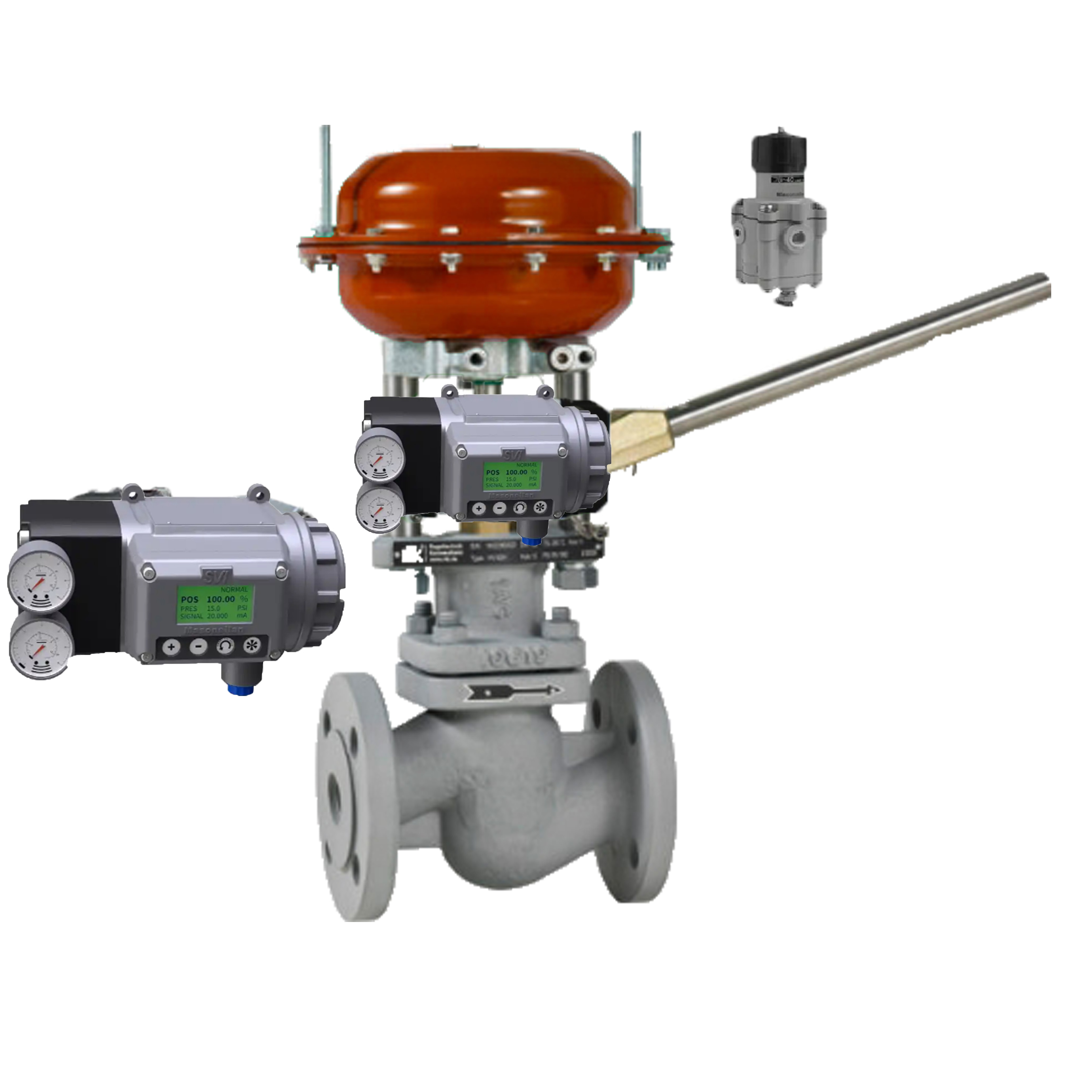 Original MASONEILAN Model Pneumatic Positioner SVI3 And Regulator 78-40 ...