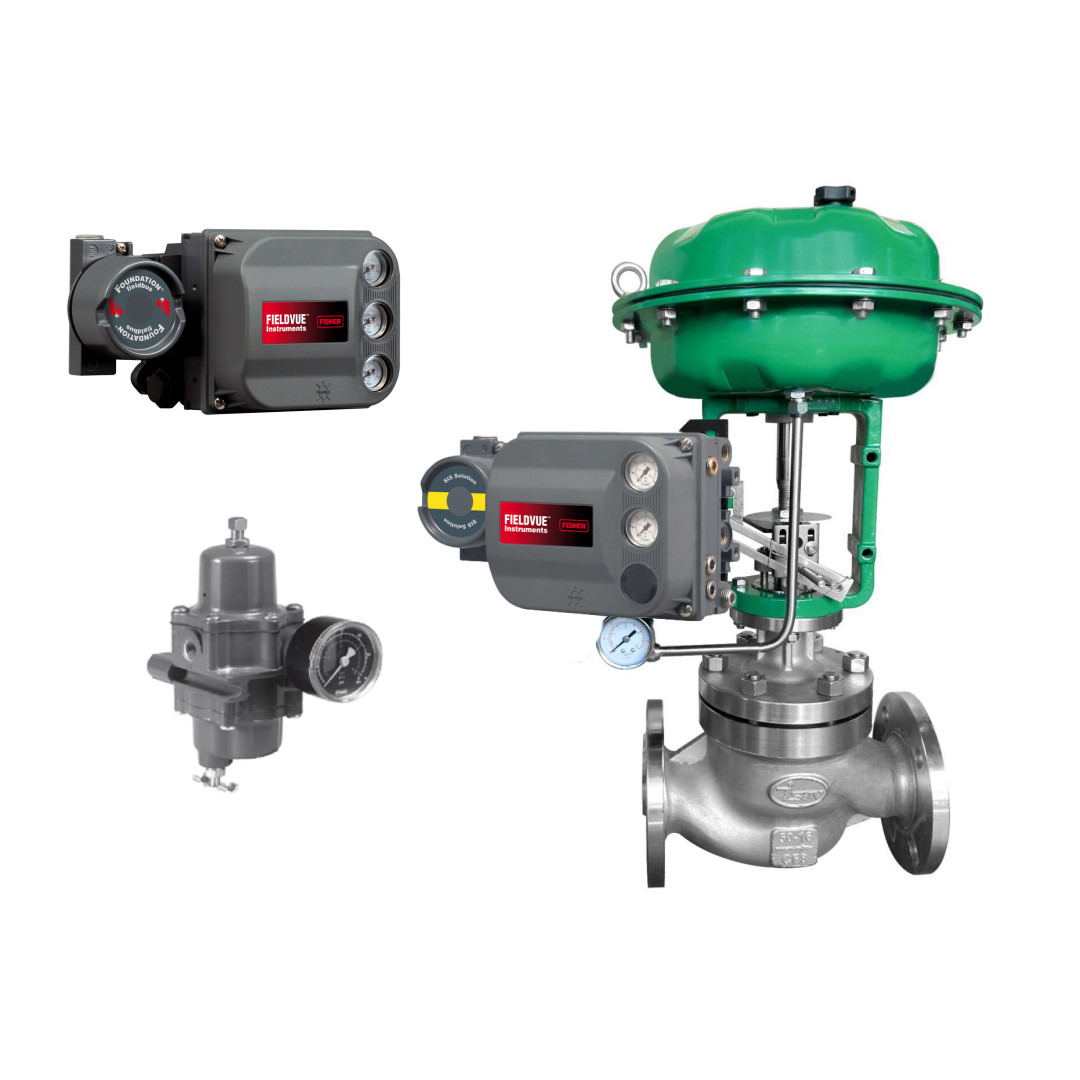 Control Valves With Fisher DVC6200 DVC2000 DVC6030 Valve Positioner Valve Control Positioner As ...