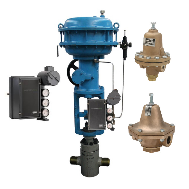 Pressure Regulator And Fisher 3620j / 3582i Electro Pneumatic Valve ...