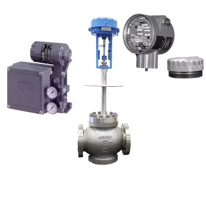 Flow Control Valve With 4211 Positioner Transmitter And Fisher 3582i ...