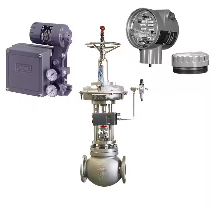 Flow Control Valve With 4211 Positioner Transmitter And Fisher 3582i ...