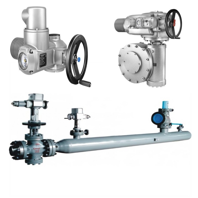 Pressure/Flow Control Skid with Auma electric actuator SA/SQ and multi ...