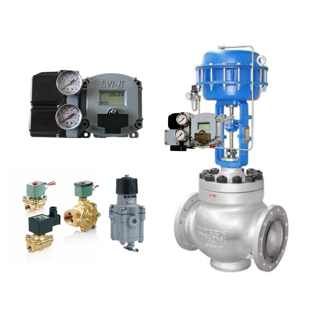 Pneumatic Control Valve With Masoneilan SVI2-21113121 Positioner And ...