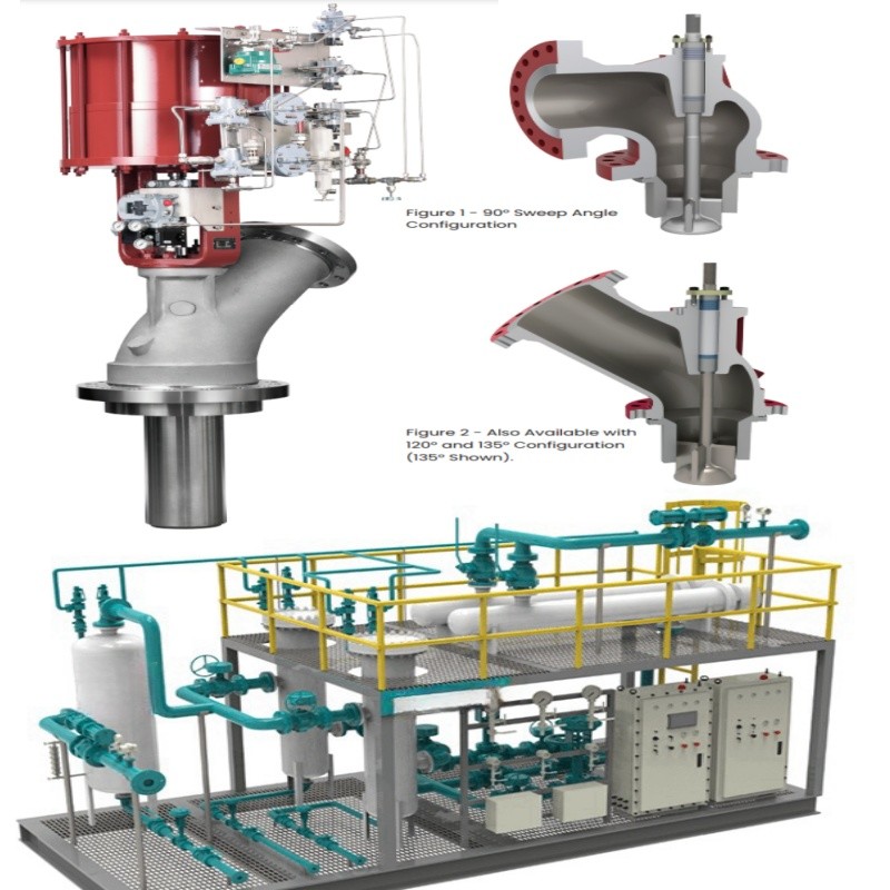 Pneumatic Control Valve With 4-20 MA Linear Control Signal And Flanged ...