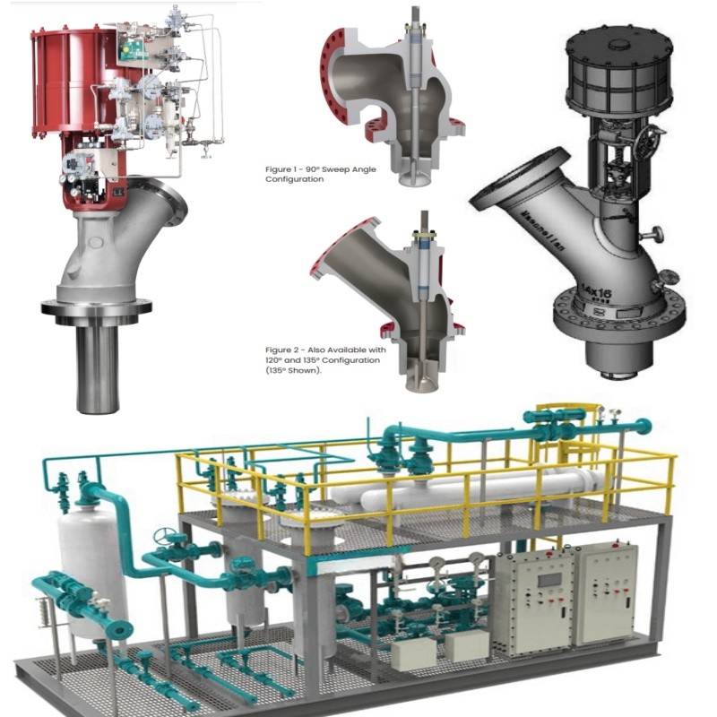 Pneumatic Control Valve With 4-20 MA Linear Control Signal And Flanged ...