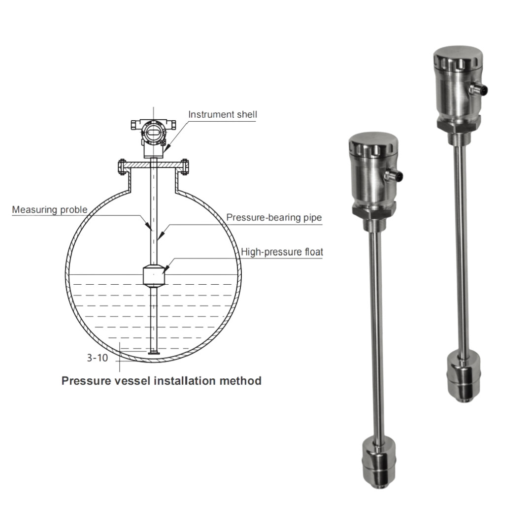 Stainless Steel Level Transmitter FeeJoy FJM-L Magnetostrictive Level ...
