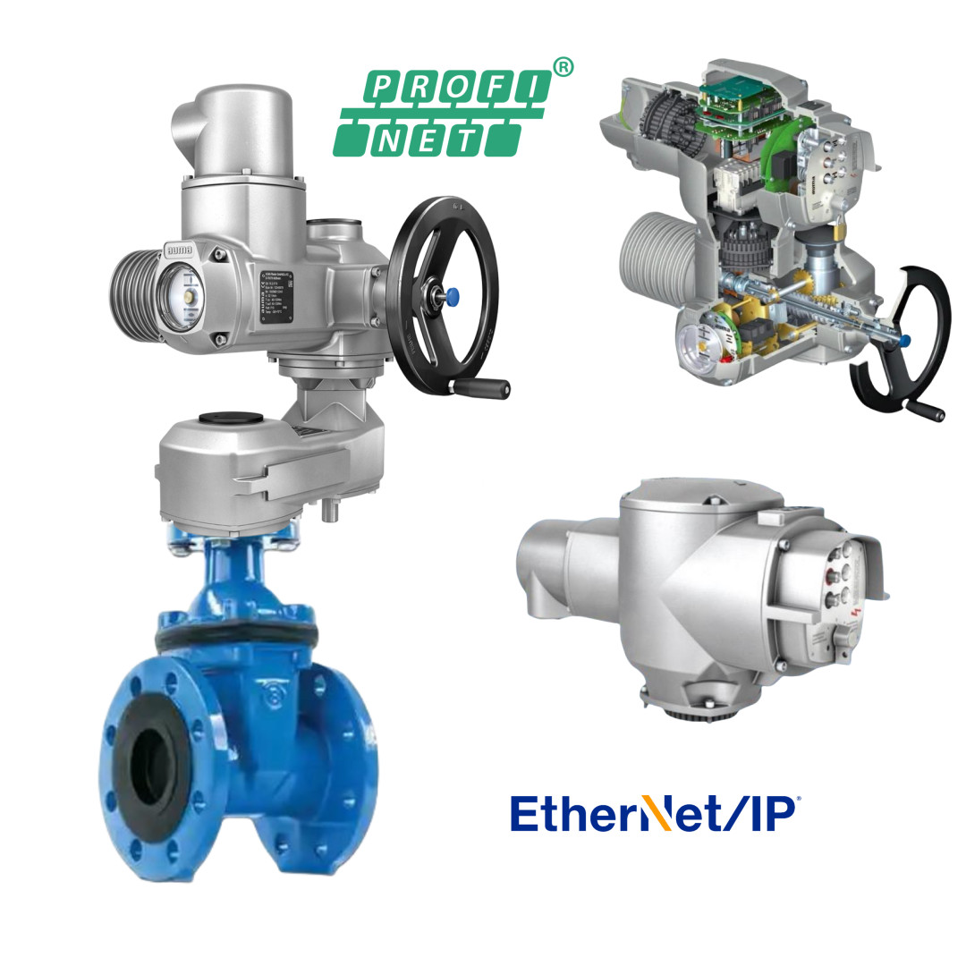 AUMA SA07.2 SA07.6 Electric Control Valves Actuator With GST Gearbox ...