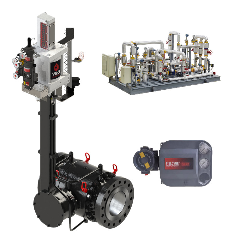 VRG Pneumatic Control Valves Linear Rotary Control Valve Fisher DVC6200 ...