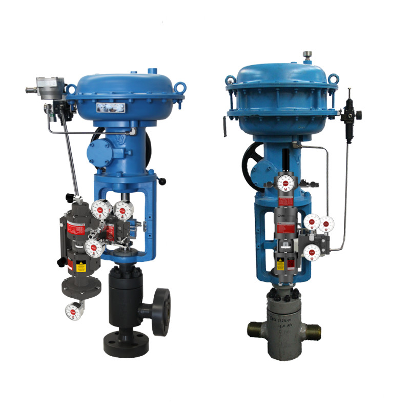 Pneumatically Actuated Control Valve VRG VGP-100 Valve Gas Positioner ...