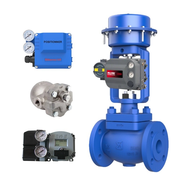 Masoneilan SVI2 Pneumatic Control Valve Positioner and Spirax Steam ...